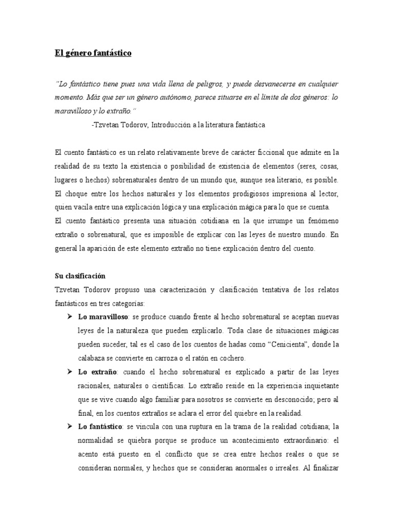 El género fantástico: caracterización, clasificación y elementos ...