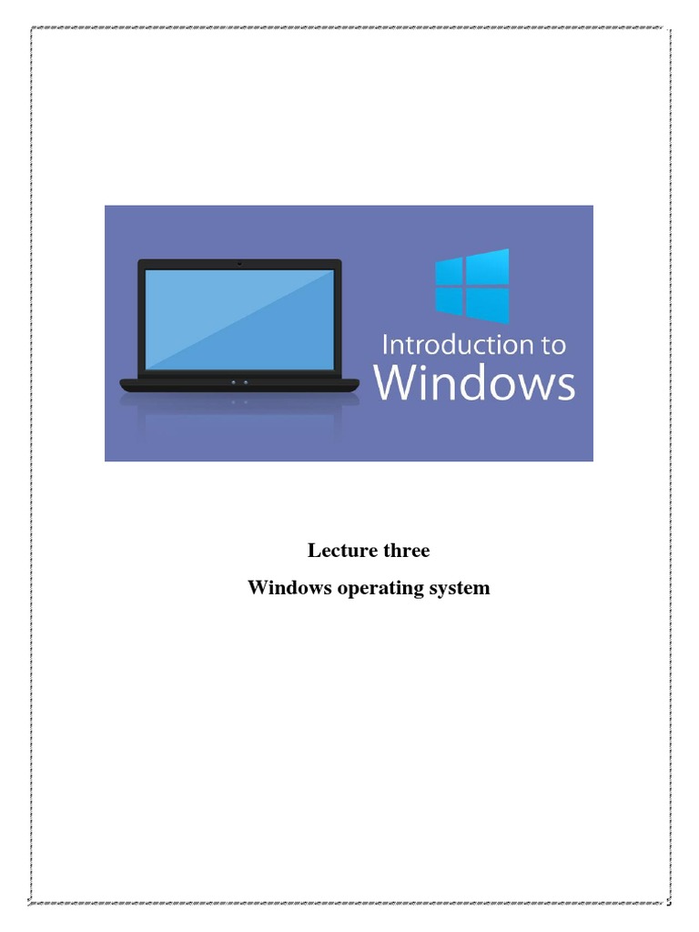 Operating System | PDF | Microsoft Windows | Window (Computing) Operating System | PDF | Microsoft Windows | Window (Computing)