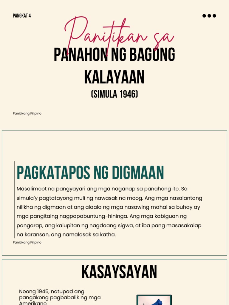 Pangkat 4 Panitikan Sa Panahon NG Bagong Kalayaan | PDF