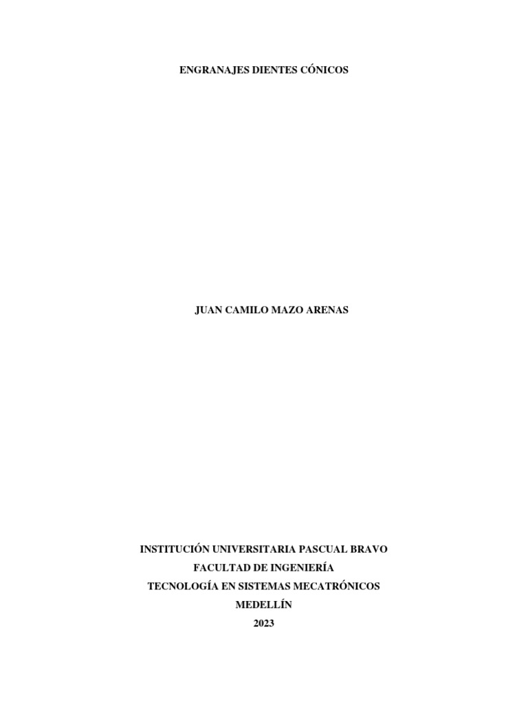Juan Mazo Engranajes Conicos | PDF | Engranaje | Eje