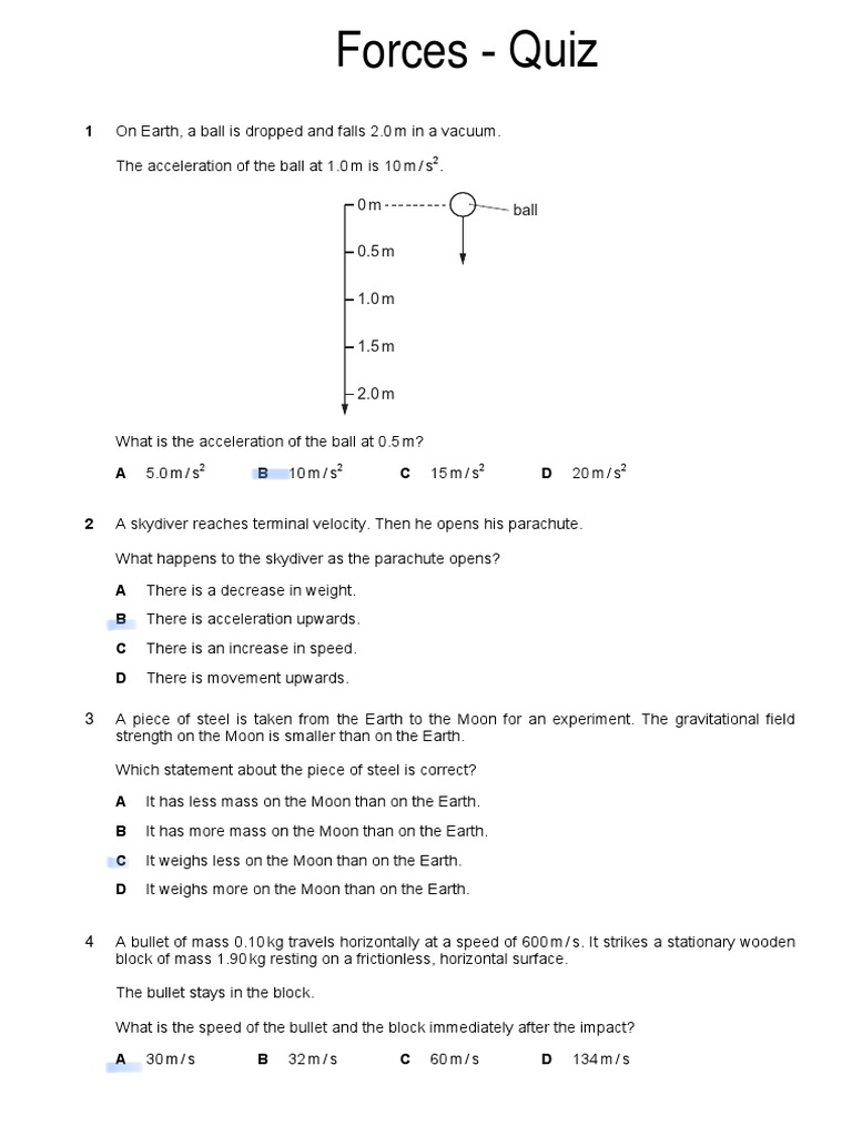 Forces and Motion: Analyzing Acceleration, Gravity, Momentum, and ...