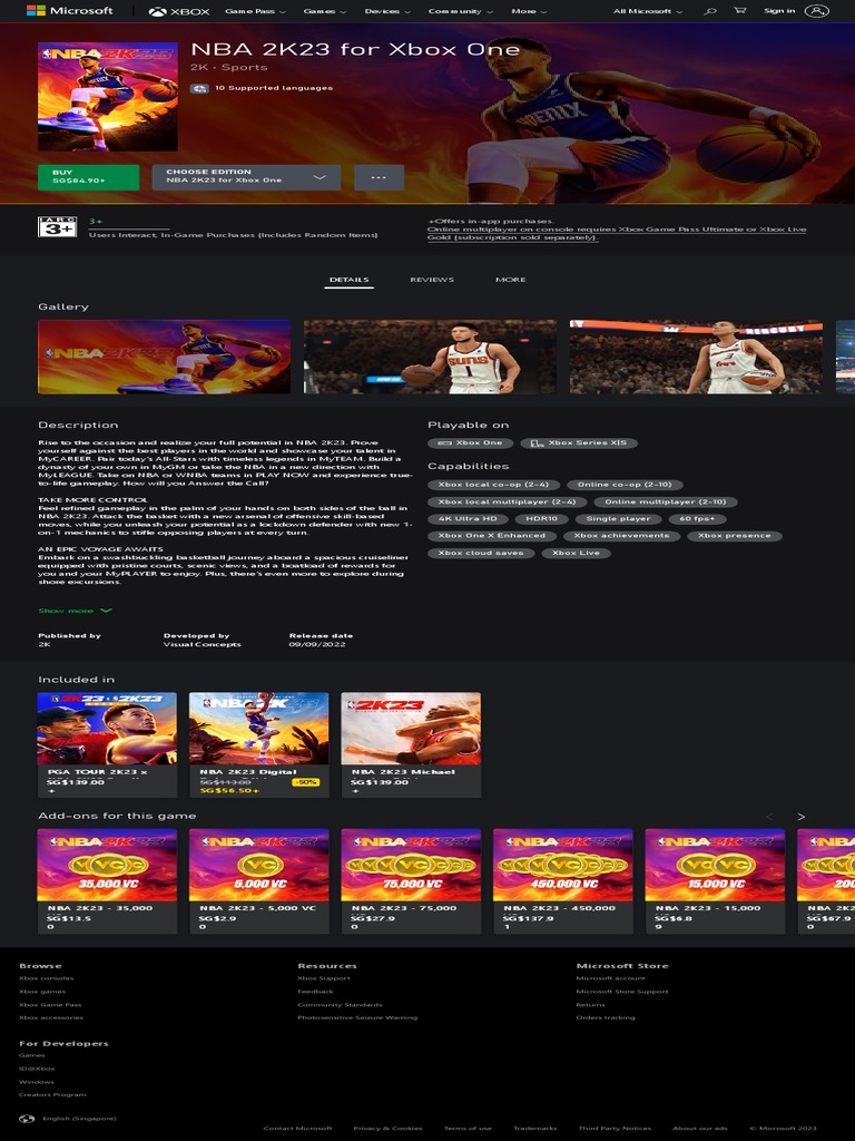 NBA 2K23 For Xbox One | PDF | Xbox | Xbox (Console)