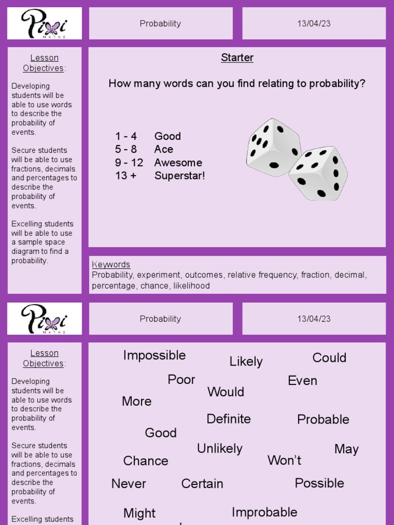 Understanding Probability Concepts | PDF | Probability | Percentage