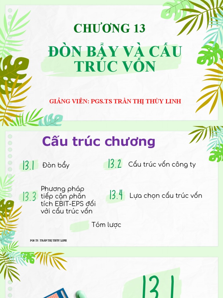 Quản trị tài chính - chương 13 (sách Gitman) | PDF