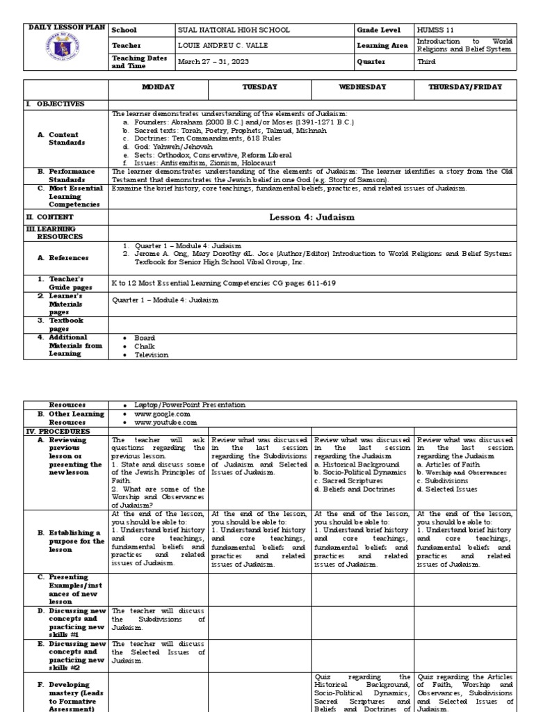 DLP Week 6 | PDF | Ten Commandments | Bible