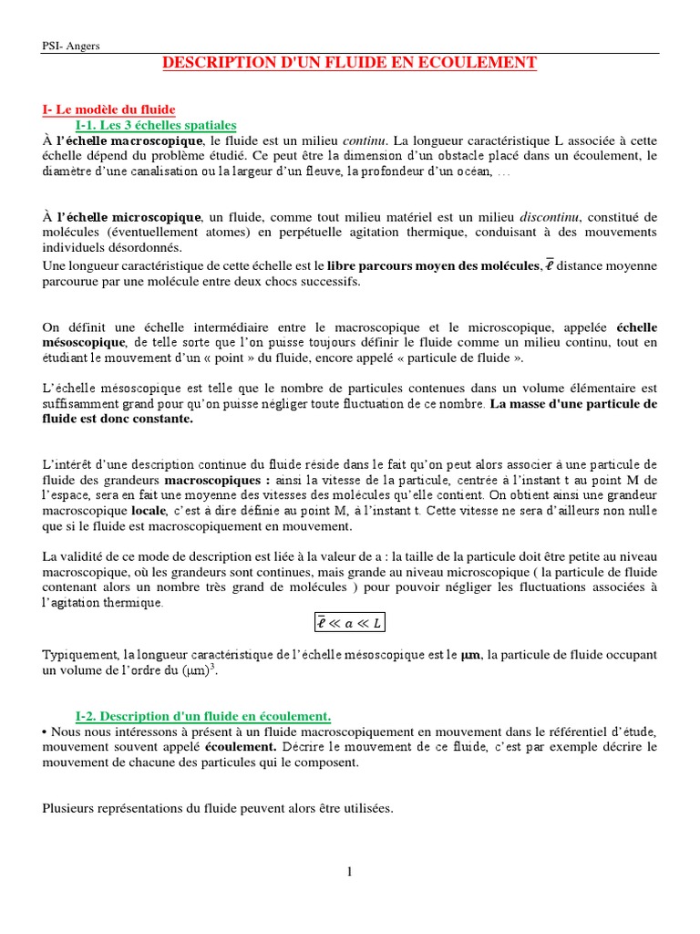 Description D'un Fluide 3 | PDF | Particule | Masse