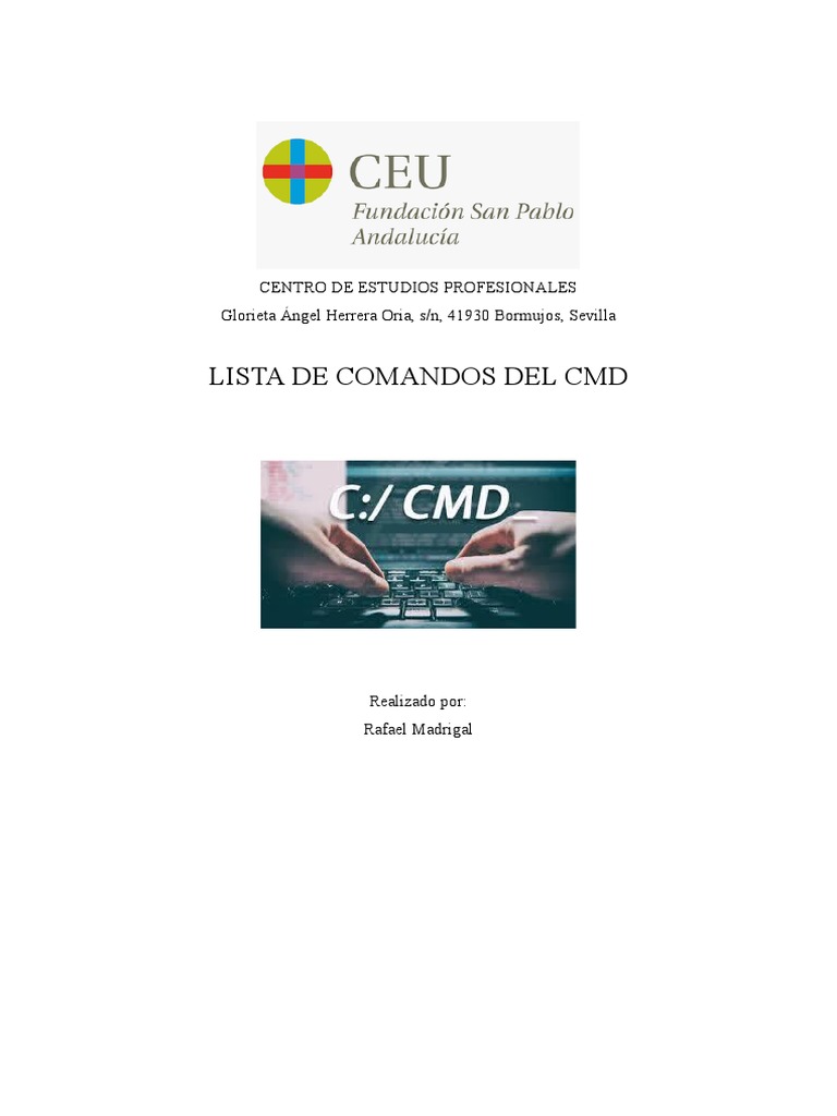 Lista de Comandos | PDF | Interfaz de línea de comando | Archivo de ...
