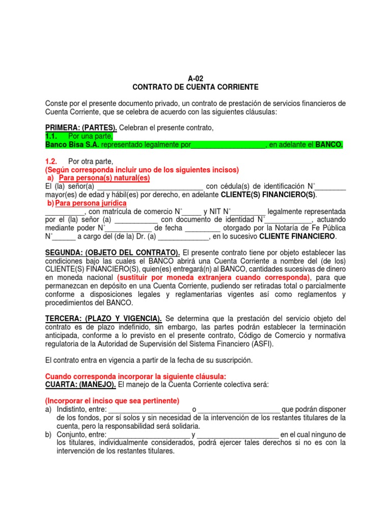 Modelo Contrato CUENTA CORRIENTE 30-05-2022 | PDF | Bancos | Tarjeta de ... Modelo Contrato CUENTA CORRIENTE 30-05-2022 | PDF | Bancos | Tarjeta de ...