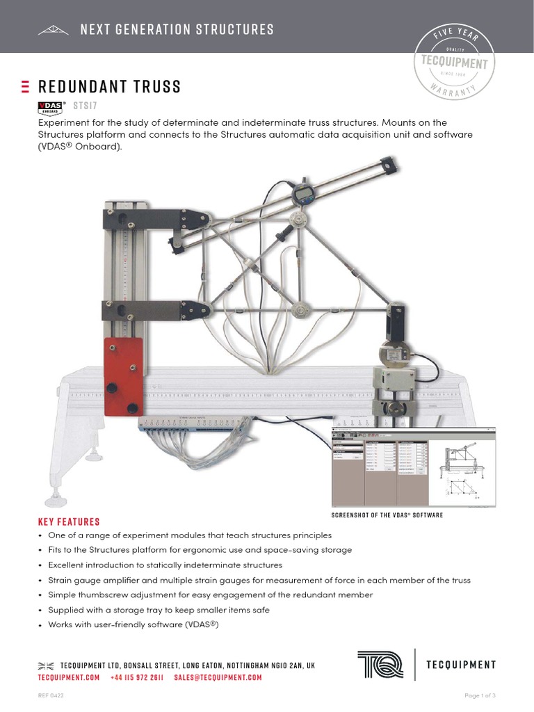 STS17 Redundant Truss Datasheet | PDF | Simulation | Truss