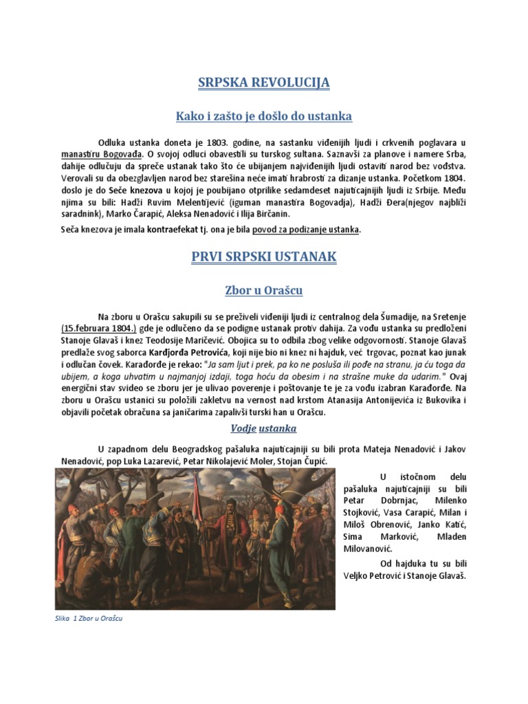 Prvi Srpski Ustanak | PDF