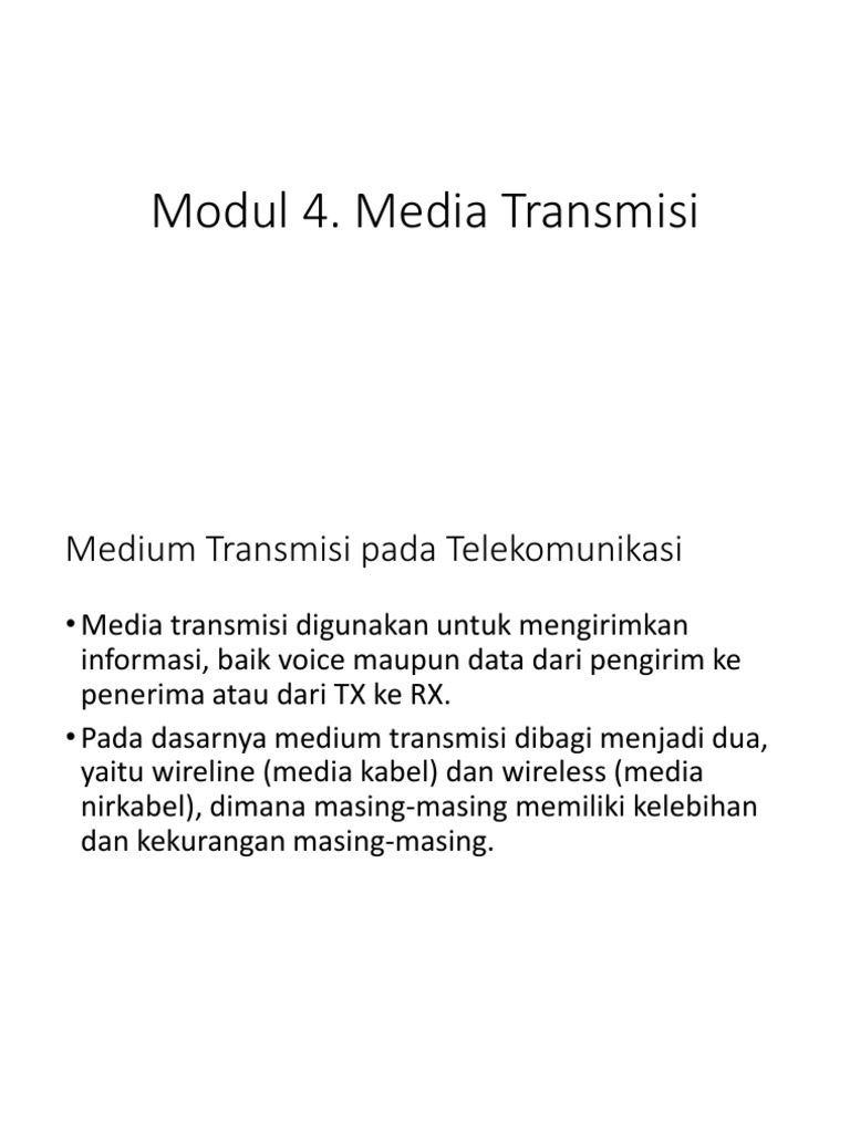 Media Transmisi: Wireline vs Wireless | PDF | Sains & Matematika | Komputer