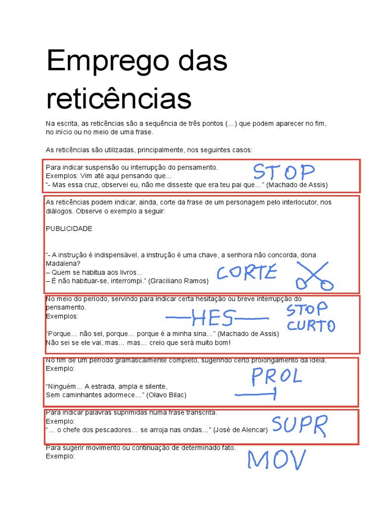 O uso das reticências na escrita | PDF | Liberdade