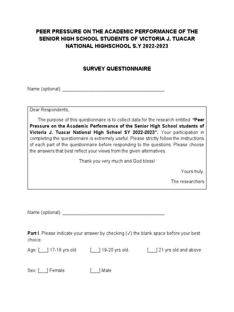 Questionnaire | PDF | Questionnaire