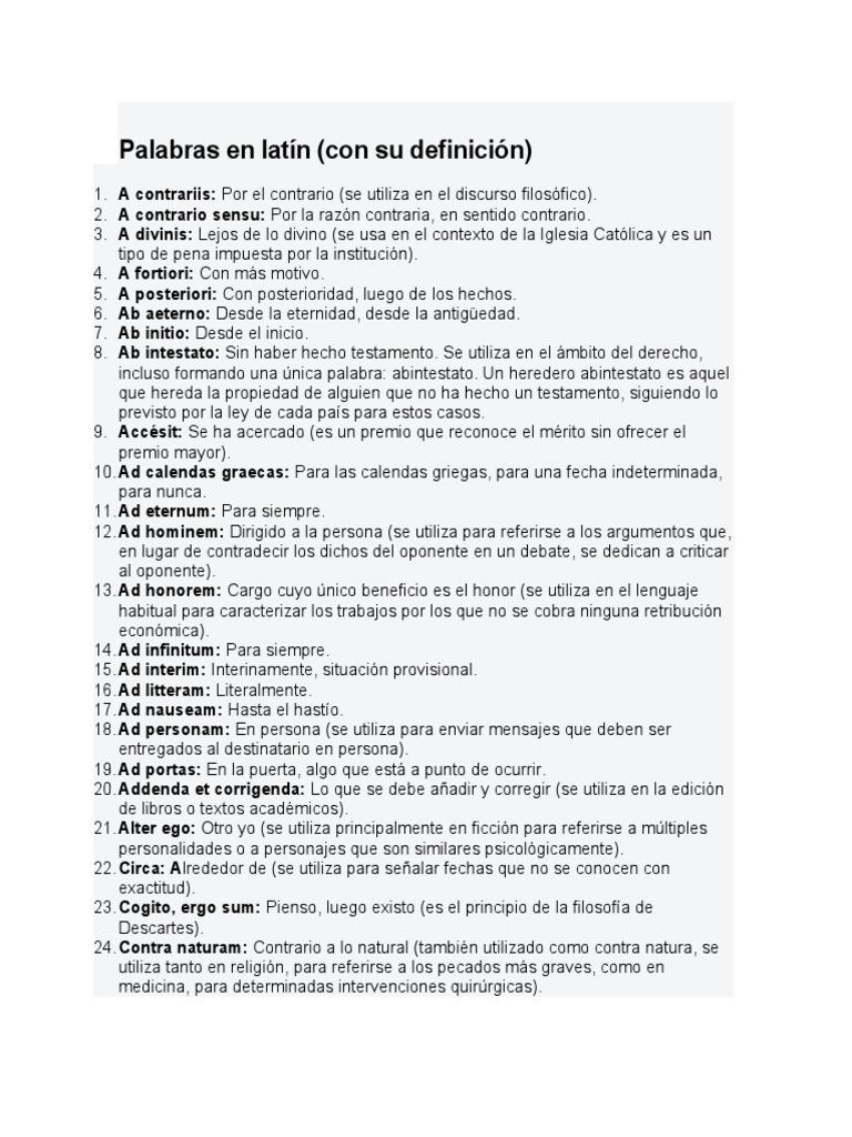 100 Ejemplos de Latin | PDF