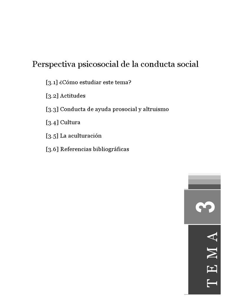 Perspectiva Psicosocial de La Conducta Social | PDF | Comportamiento ...