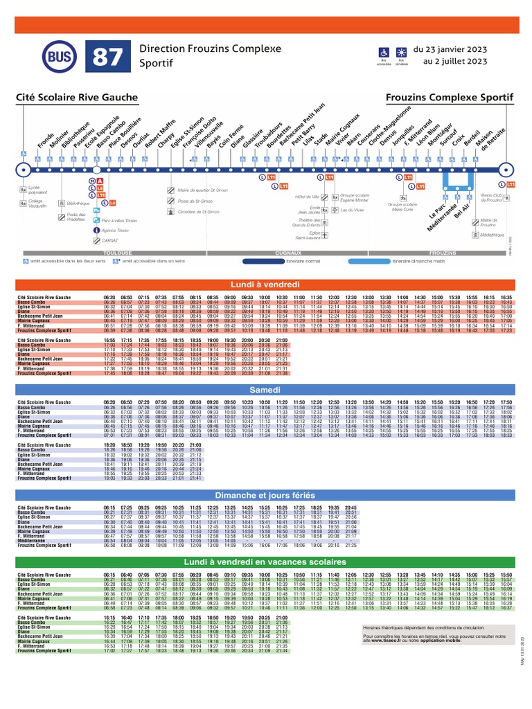 Horaires Bus Cité Scolaire Rive Gauche | PDF