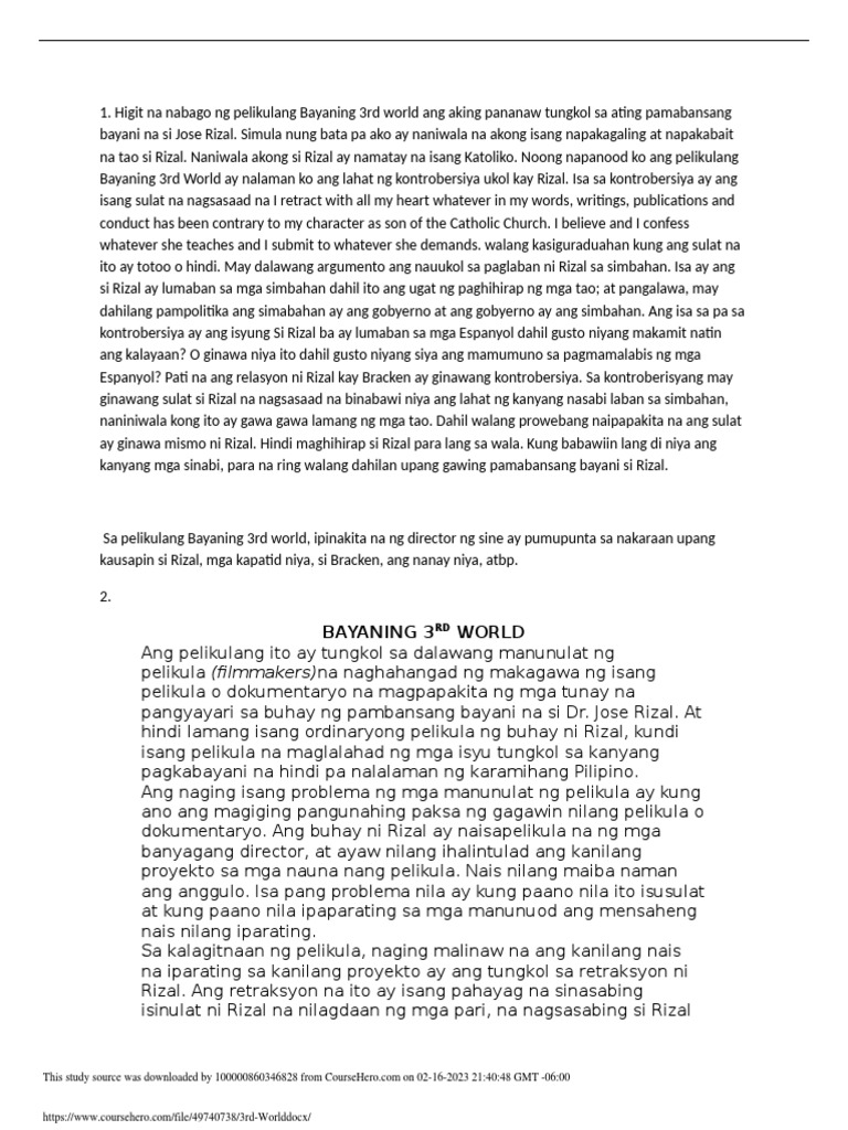 3rd World | PDF