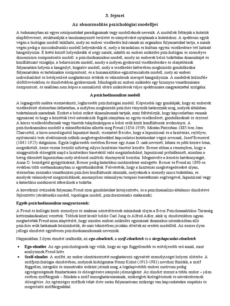 3. fejezet - Abnormalitás | PDF