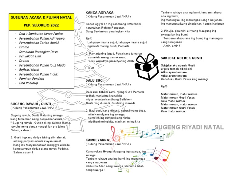 Susunan Acara Natal | PDF