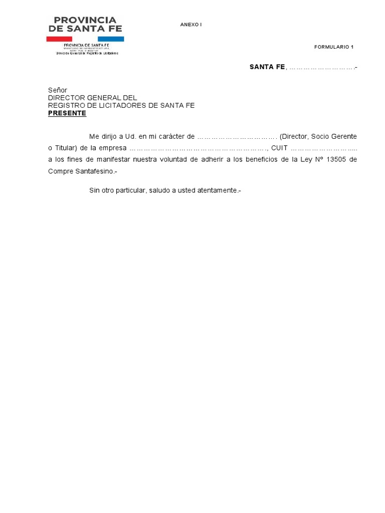 Formulario 1 - Sol de Adhesion | PDF