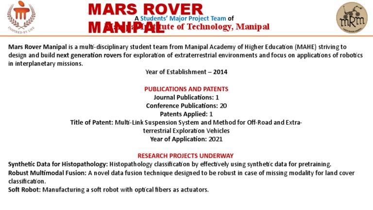 Mars Rover Manipal | PDF