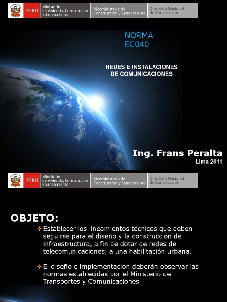 Norma Ec 040 | PDF | Infraestructura | Telecomunicaciones
