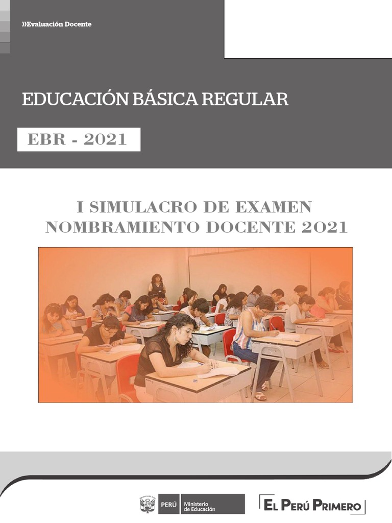 I Simulacro de Examen Docente 2021 - Educ. Primaria | PDF | Literatura | Enseñando