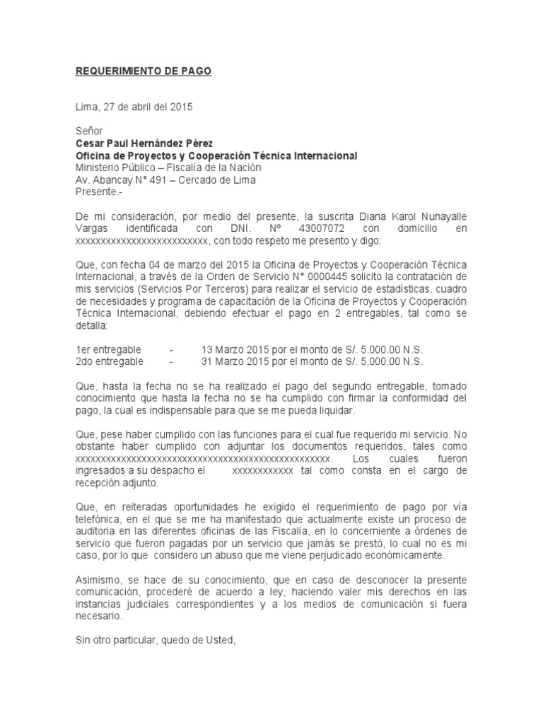 Requerimiento de Pago | PDF