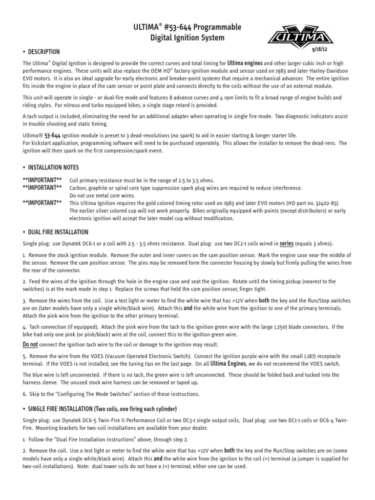 Modulo de Ignicion Ultima | PDF | Ignition System | Electrical Connector