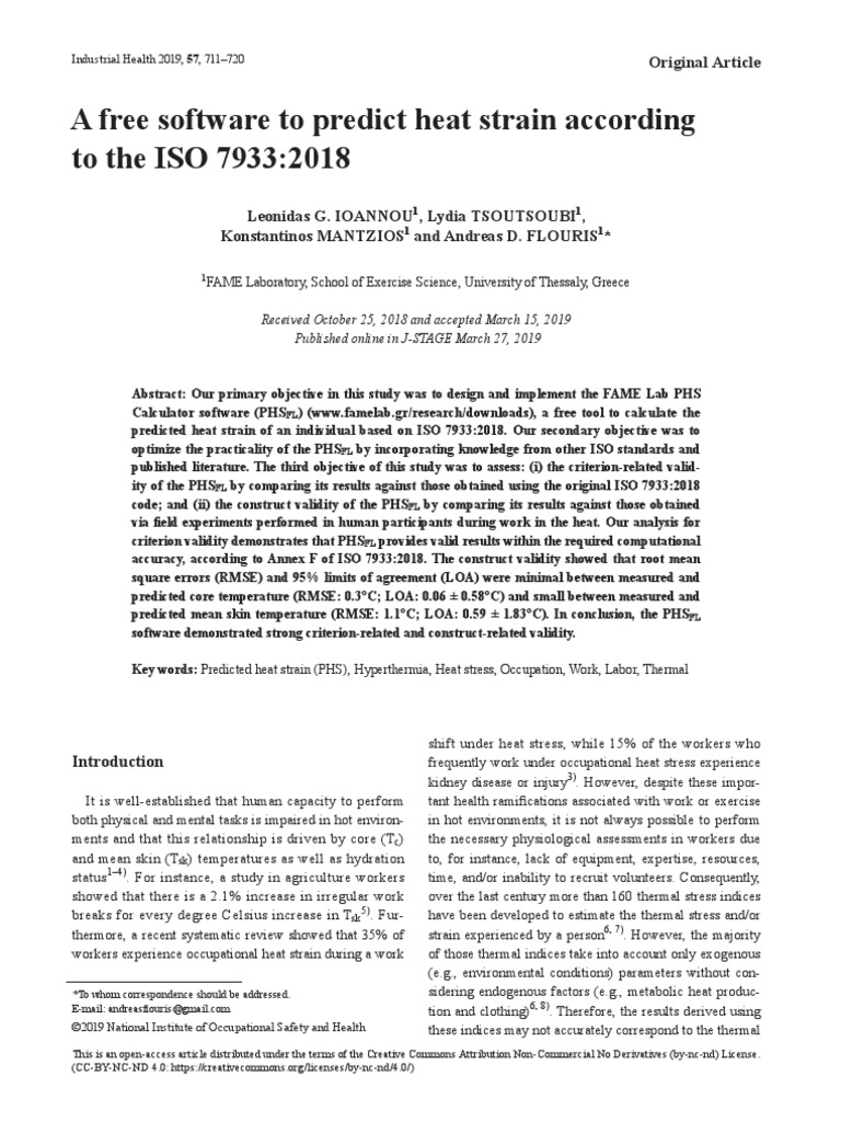 Ioannou LG 2019 - PHS Software | PDF | Humidity | Simulation