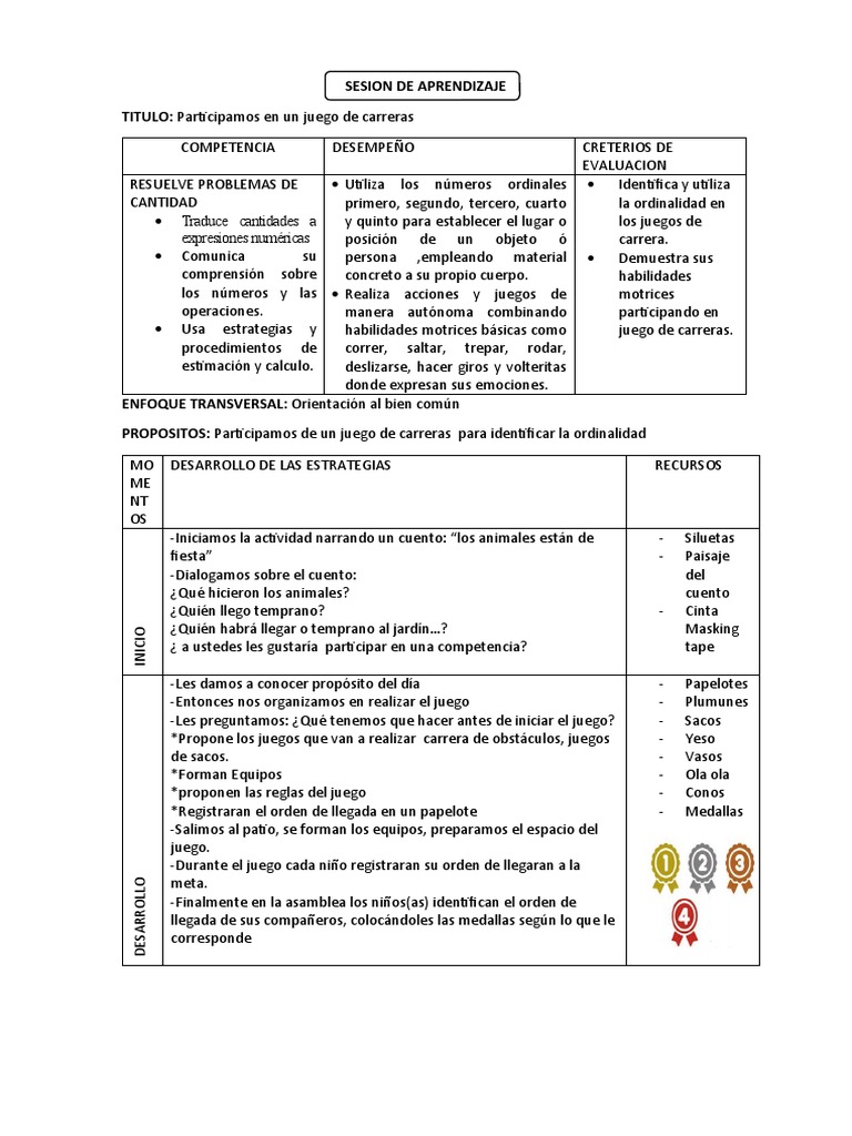 Sesion de Aprendizaje 2022 | PDF | Aprendizaje | Ciencia cognitiva