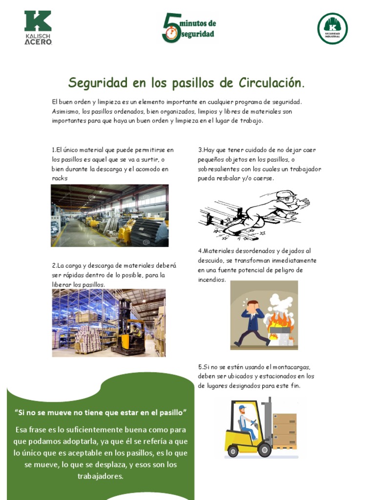 Seguridad y Limpieza en Pasillos | PDF