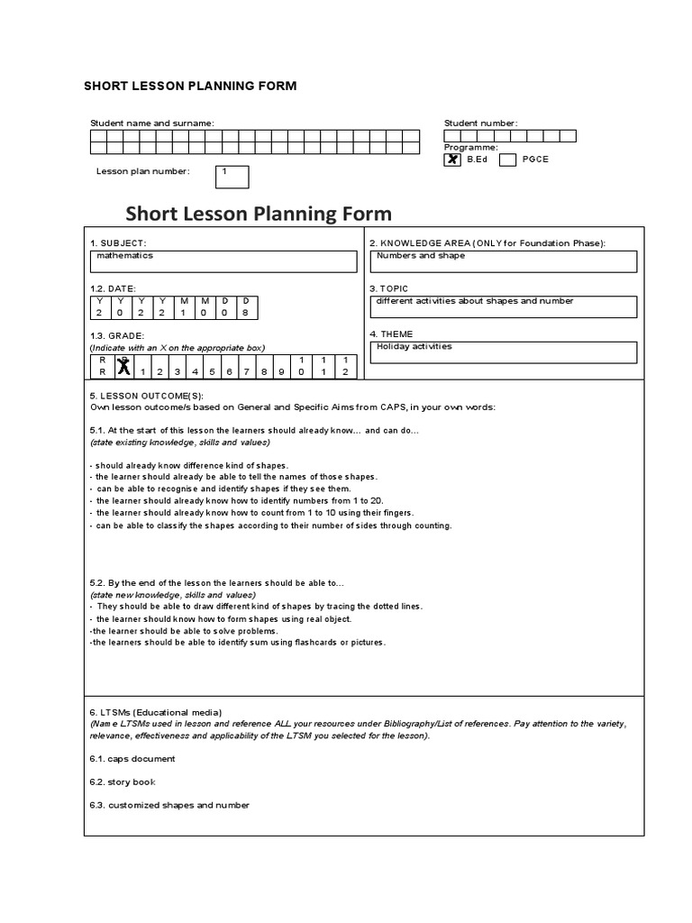 JGS Lesson Plan | PDF | Learning | Education Theory