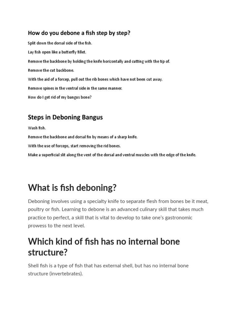 How Do You Debone A Fish Step by Step | PDF | Fish | Knife