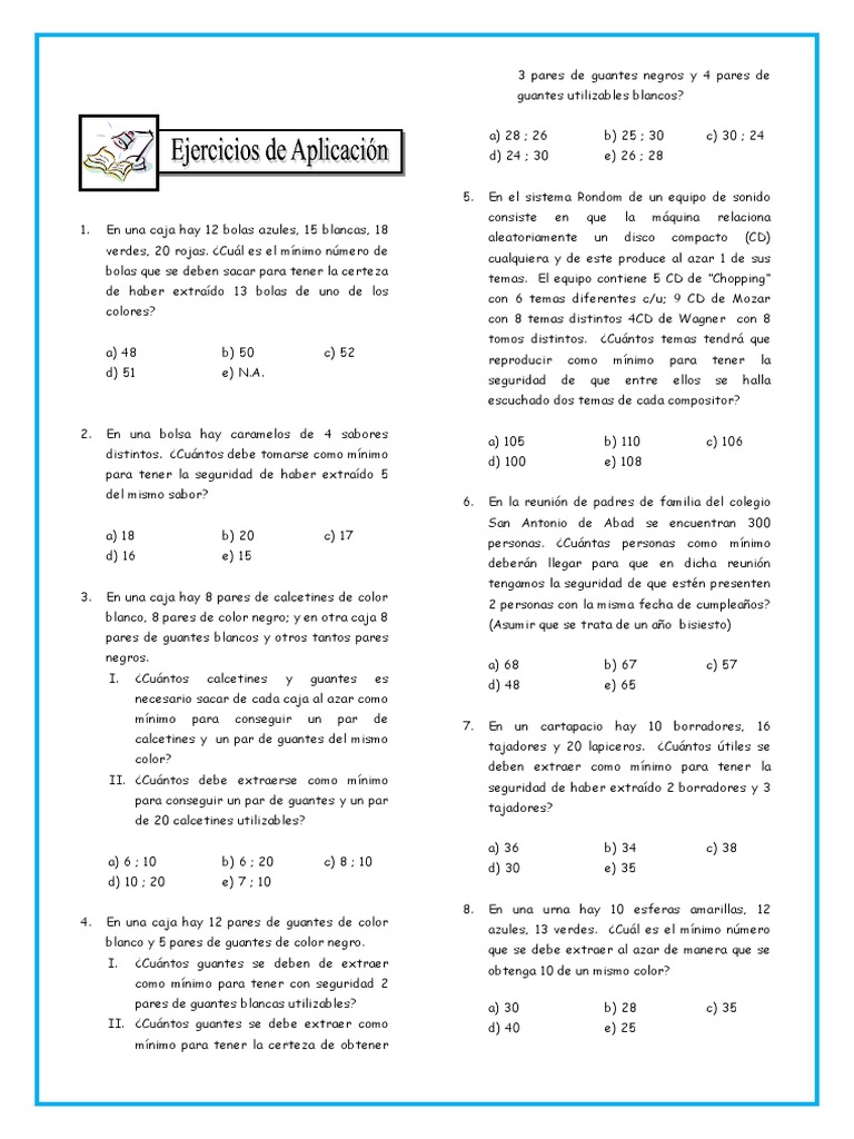 Ejercicios de Secundaria | PDF