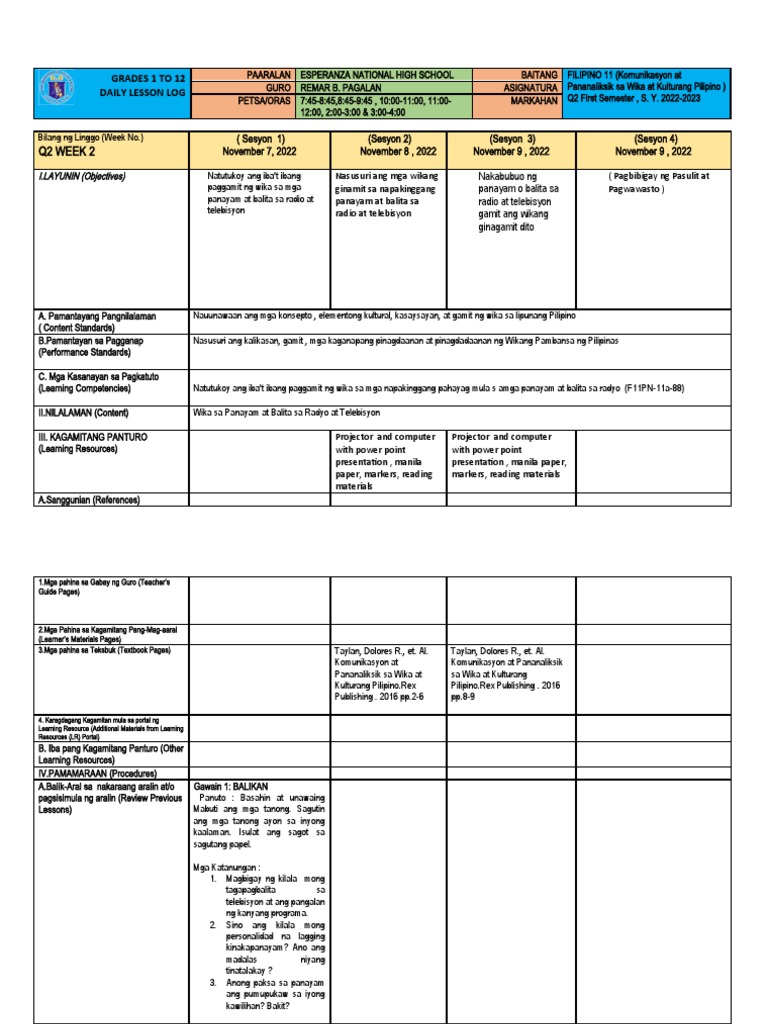 DLL KPWKP Week q2 Week 2 | PDF