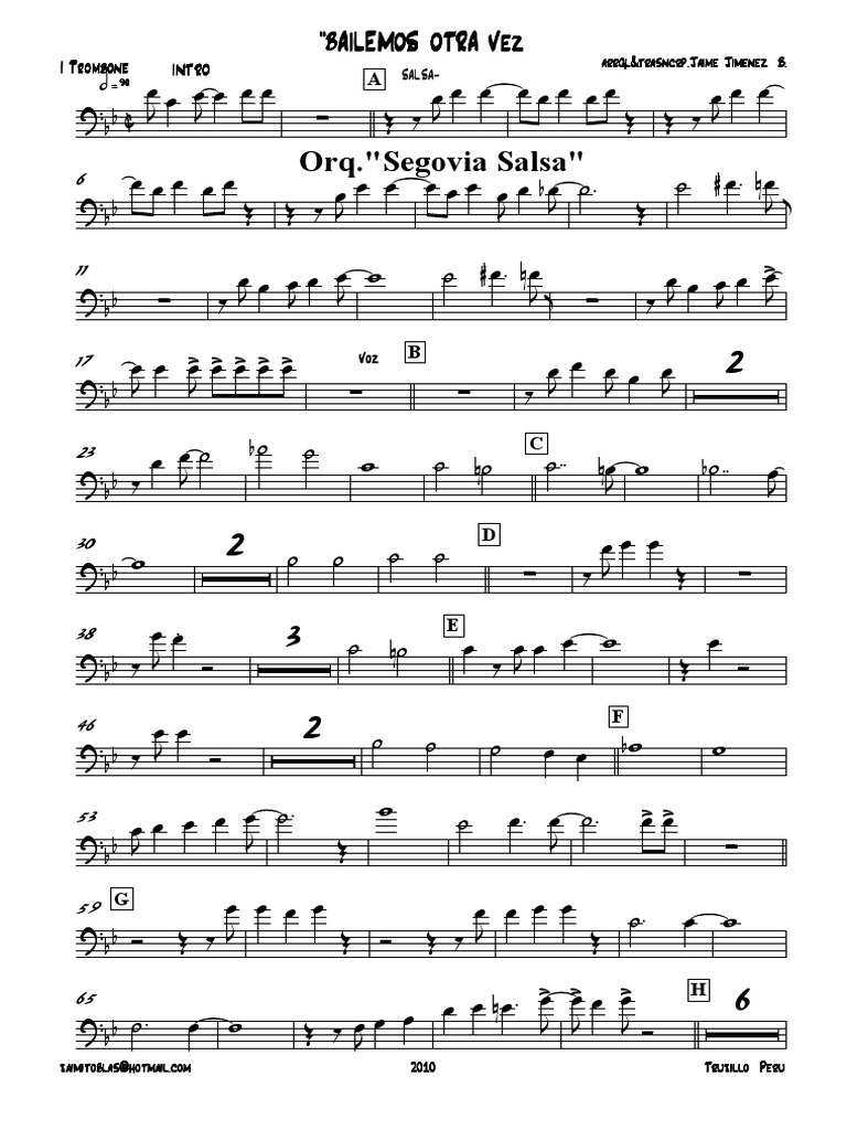 Bailemos Otra Vez - 04 I Trombone - Sib | PDF