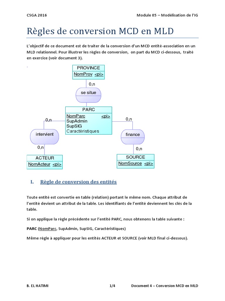 Document 8 - Conversion MCD en MLD | PDF