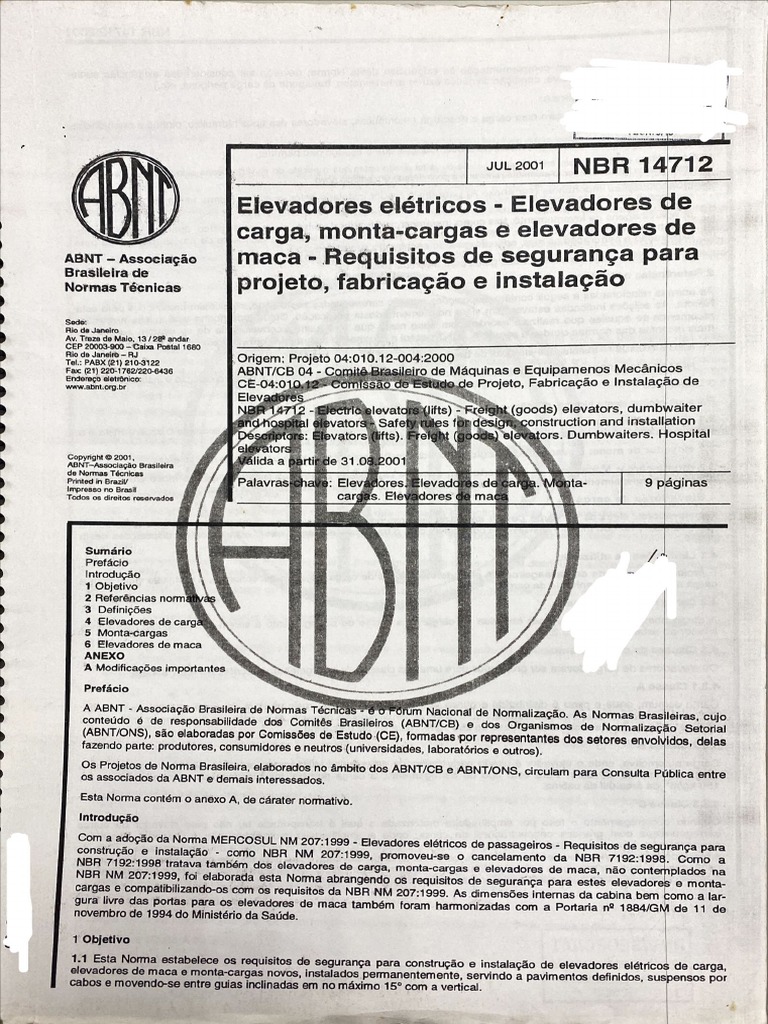 NBR 14712-2001 | PDF