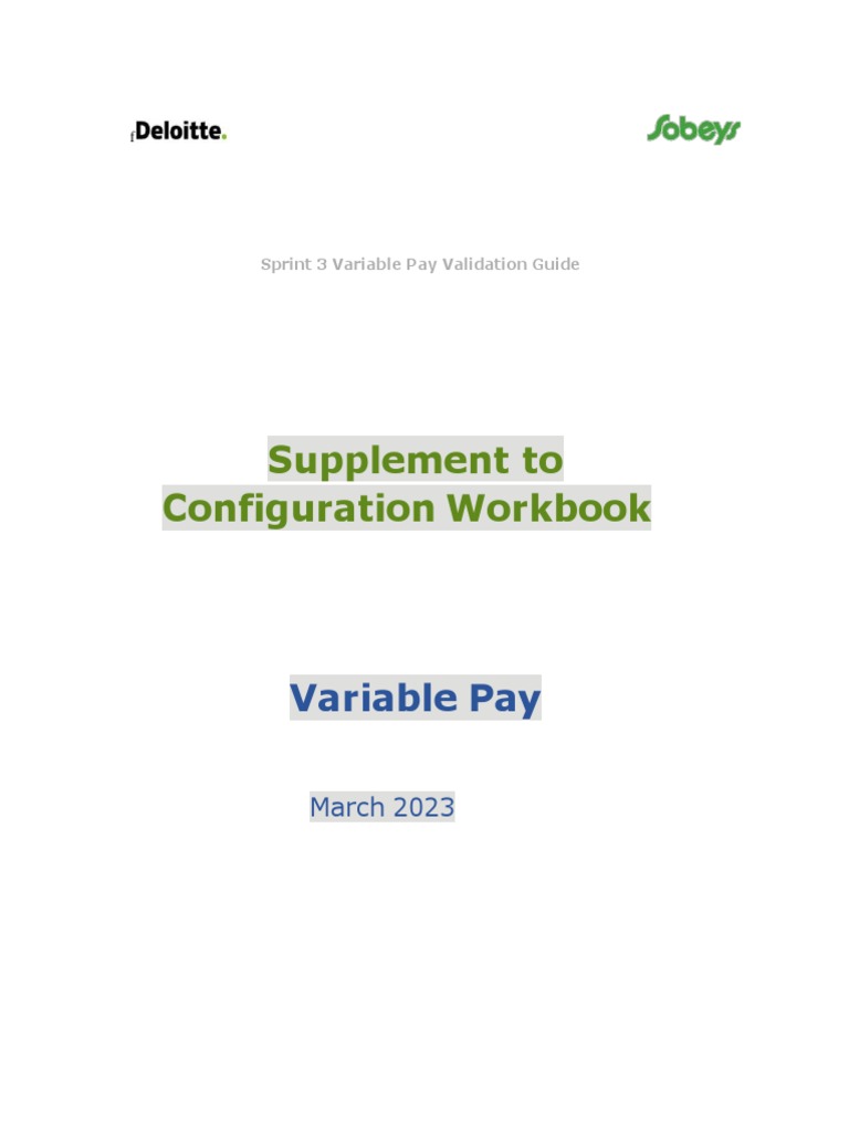 Validation of Variable Pay Configuration in SuccessFactors | PDF | Worksheet | Software Engineering