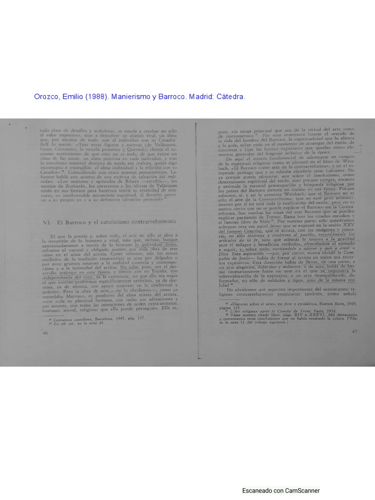 Orozco, Emilio (1988) - Manierismo y Barroco. Madrid: Cátedra | PDF | Arte