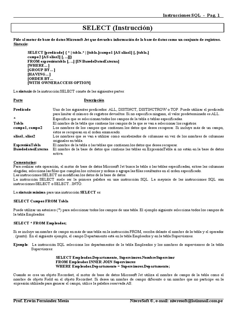 Manual SQL | PDF | SQL | Bases de datos