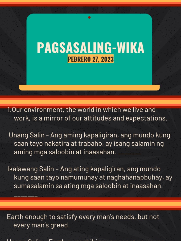 Pagsasaling Wika | PDF
