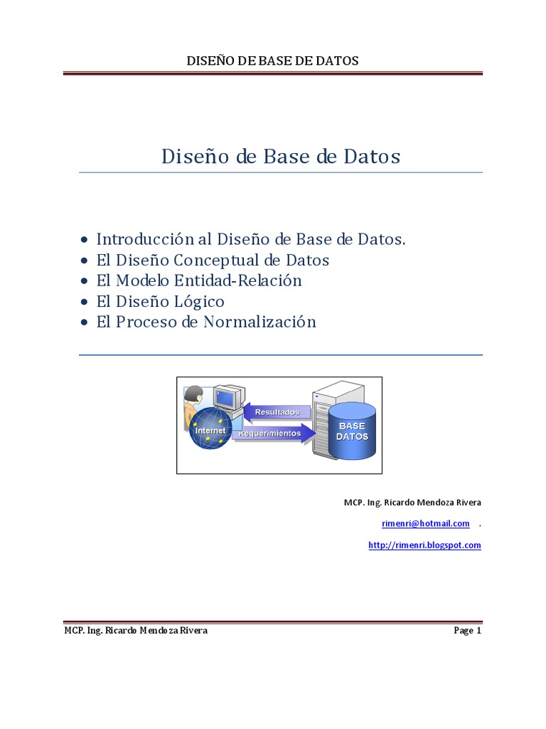 Diseno de Base de Datos | PDF | Base de datos relacional | Gestión de ...