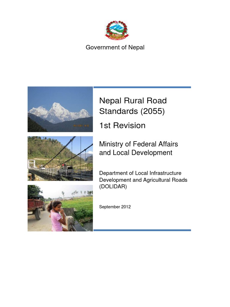 Nepal Rural Road Standards (2055) 1st Revision | PDF | Business
