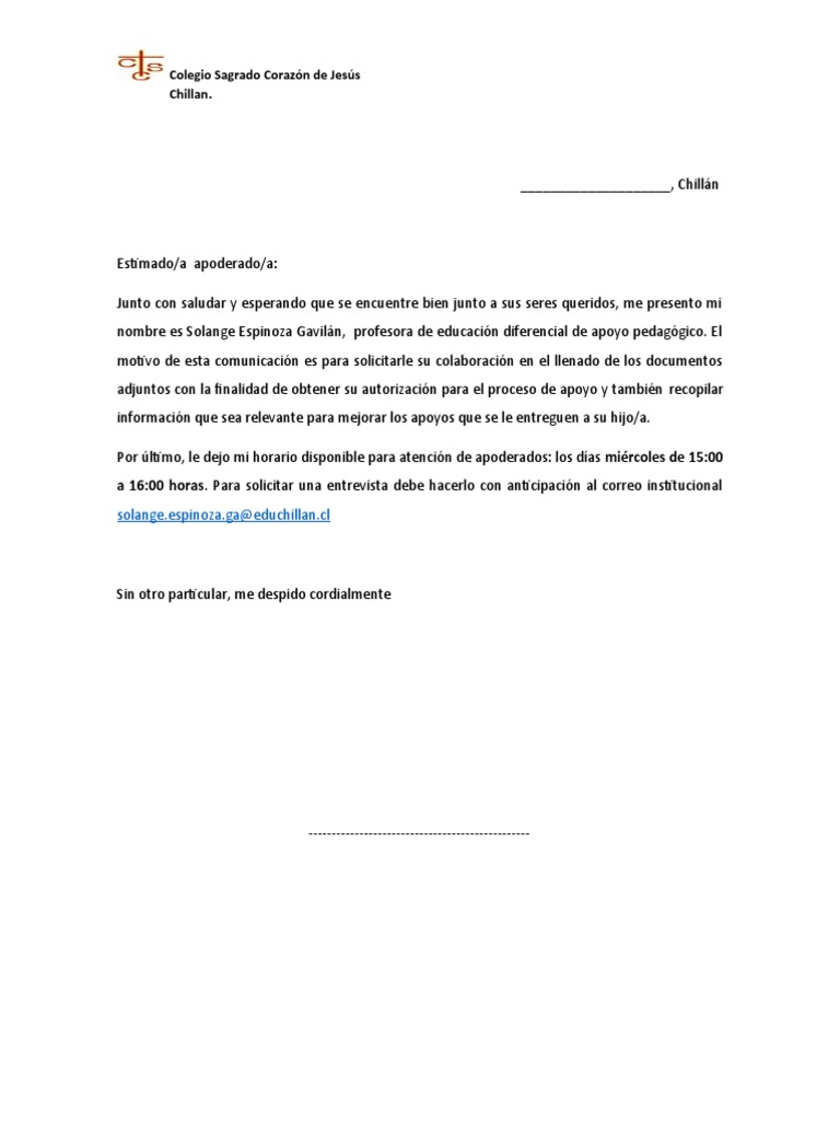 Comunicacion Apoderados | PDF