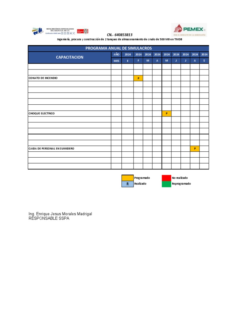 Programa Simulacros 2024 | PDF