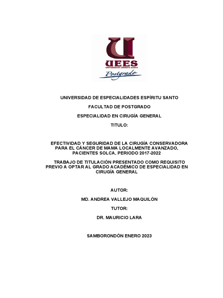 Tesis Andrea | PDF | Cáncer de mama | Cáncer Tesis Andrea | PDF | Cáncer de mama | Cáncer