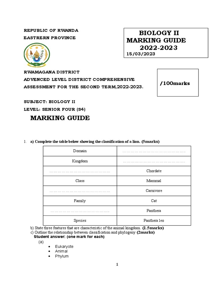 S4 Biology Term 2 Exam Guide | PDF | Leaf | Active Site
