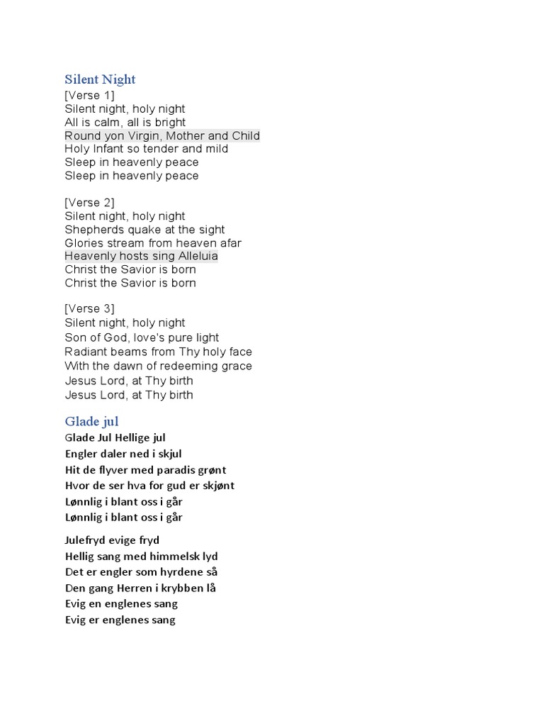 Julesanger Røde Kors | PDF